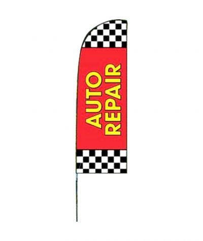 12 FT Auto Repair Feather Flag