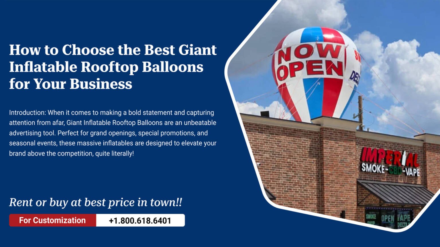 Ultimate Guide to Buying Giant Inflatable Rooftop Balloons for Advertising