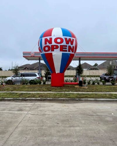 22ft Tall Now Open Advertising Roof Top Balloon | BUY OR RENT