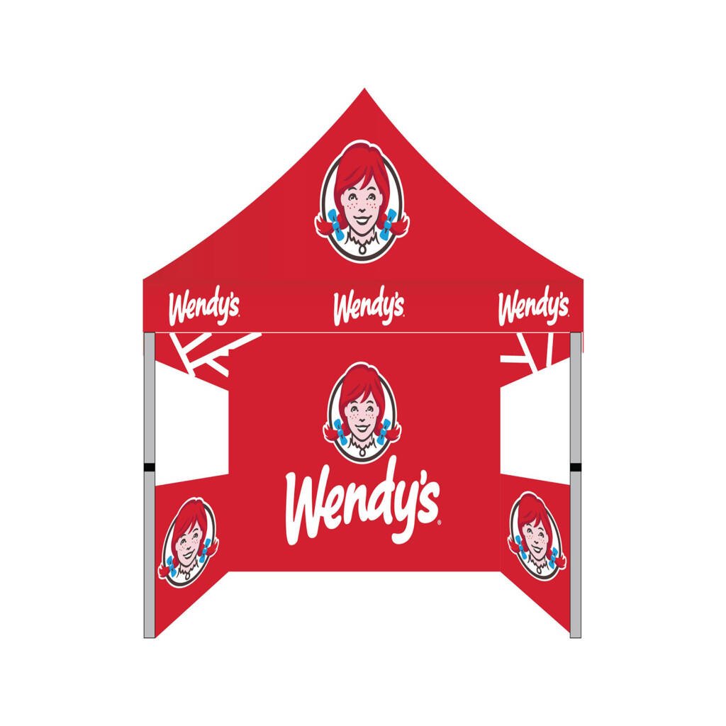 Wendy’s 10x10 Outdoor Advertising Canopy Tent | Fully Branded Event Tent