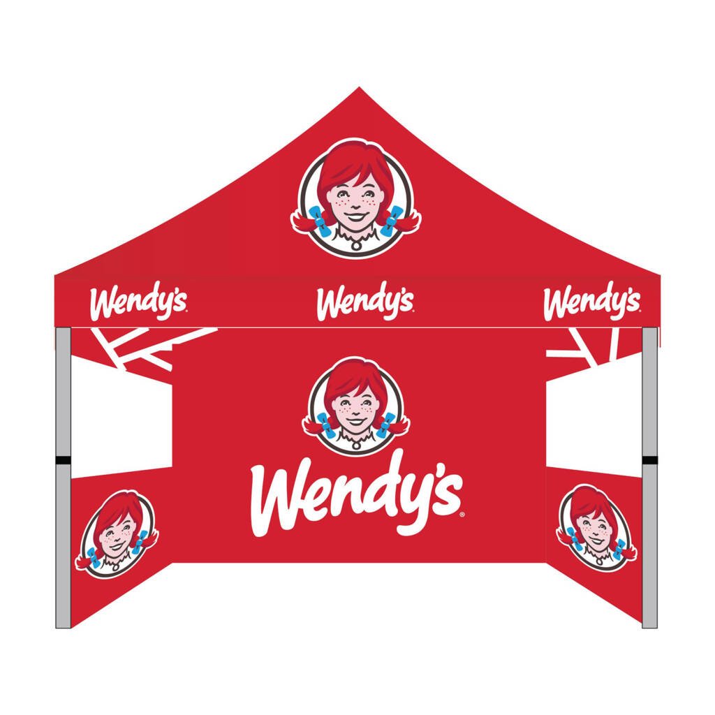 Wendy’s 10x10 Outdoor Advertising Canopy Tent | Fully Branded Event Tent